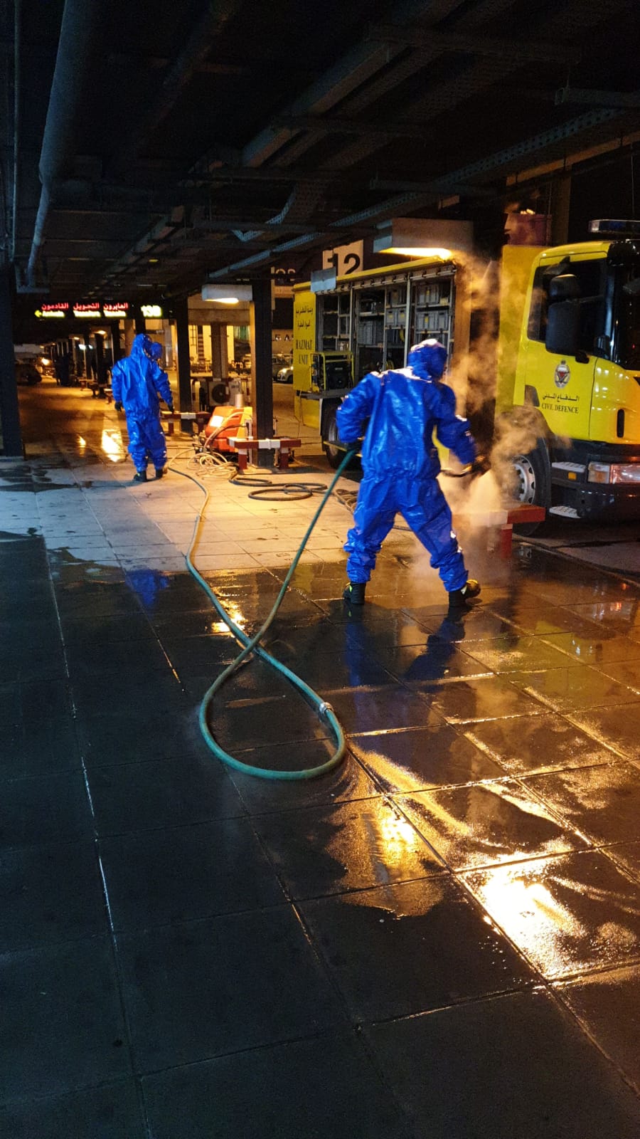 Civil Defence conducts deep enhanced cleaning of Bahrain International ...
