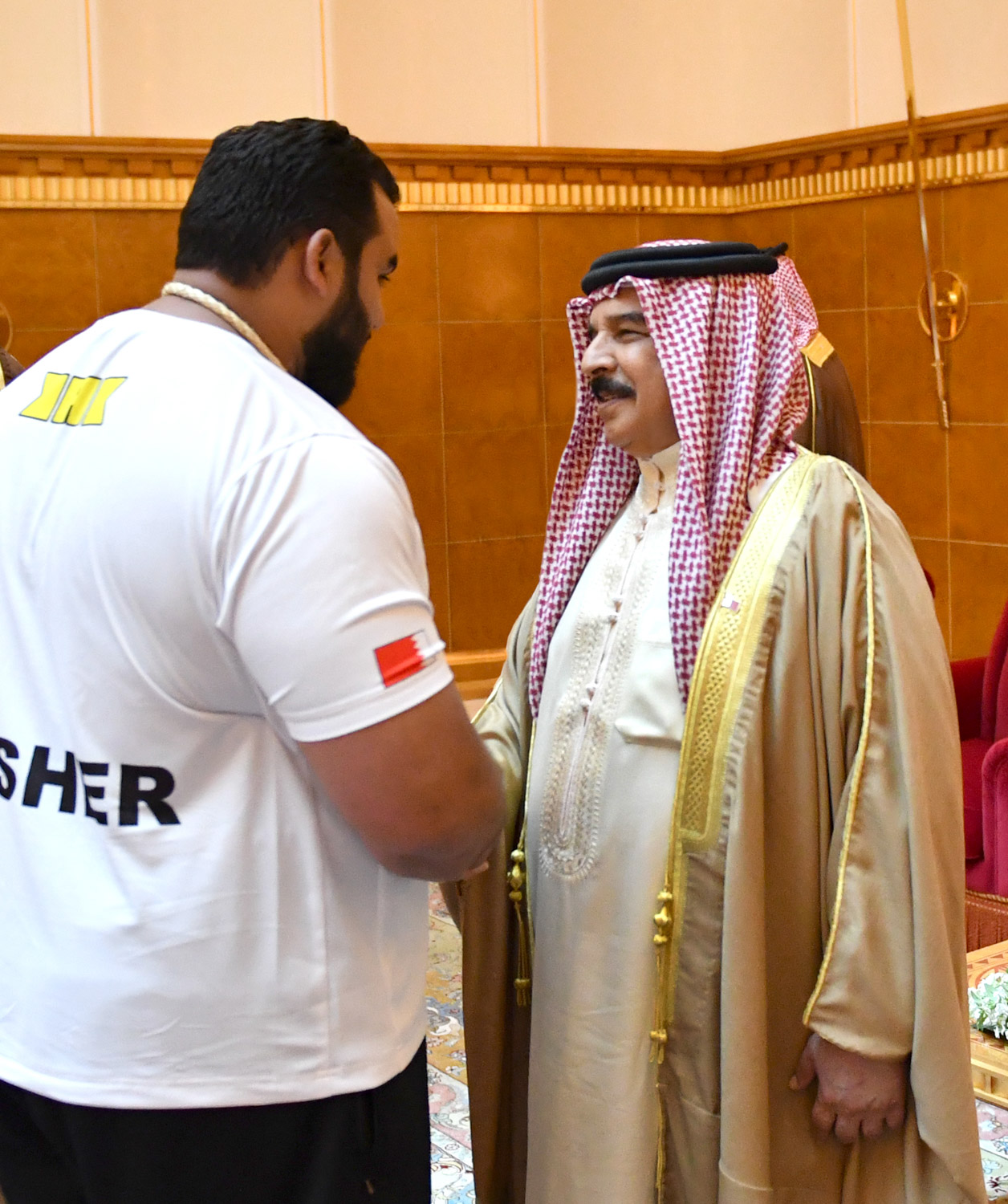 HM King receives HH Shaikh Khalid bin Hamad, Strongest Bahraini Man ...