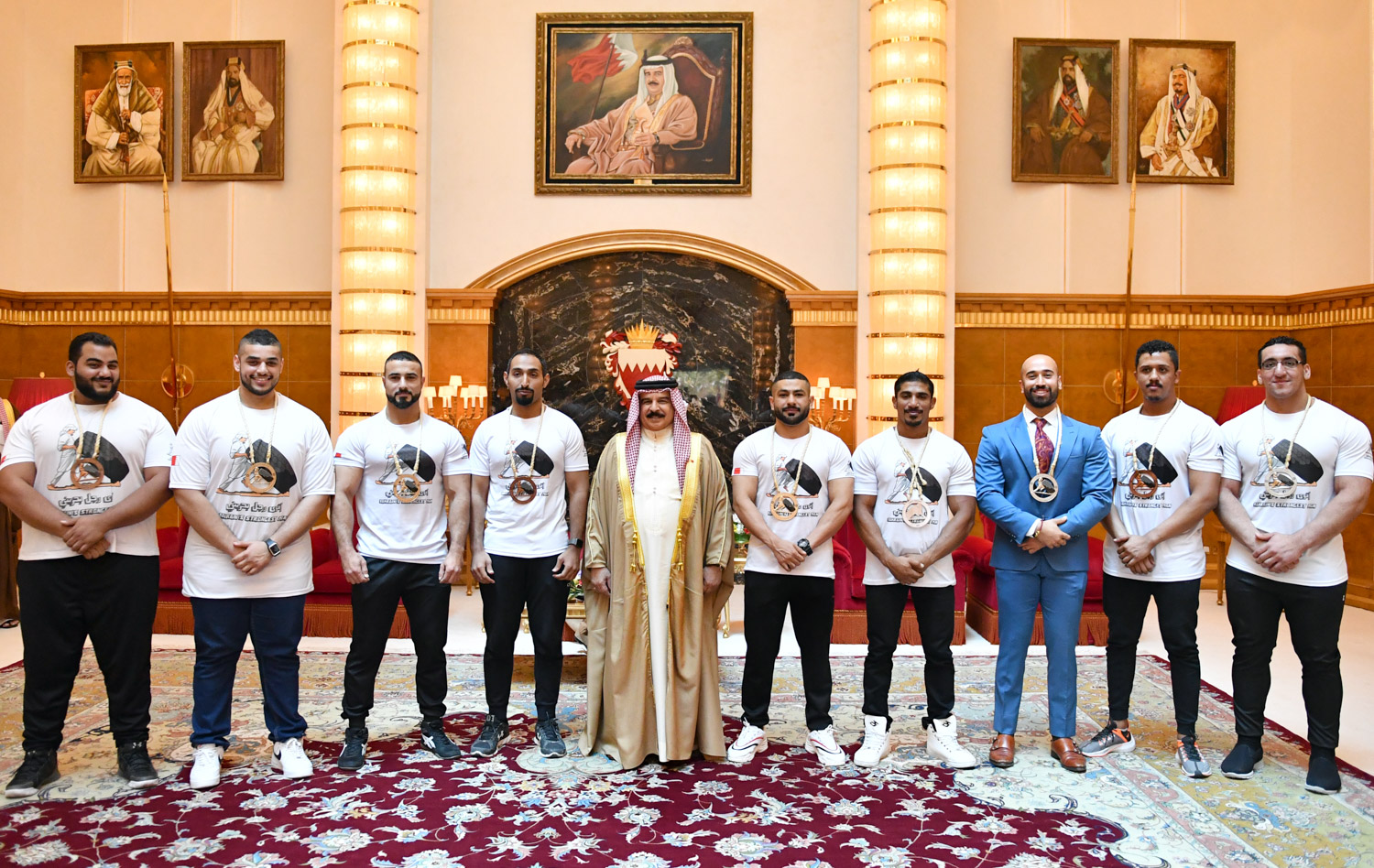 HM King receives HH Shaikh Khalid bin Hamad, Strongest Bahraini Man ...