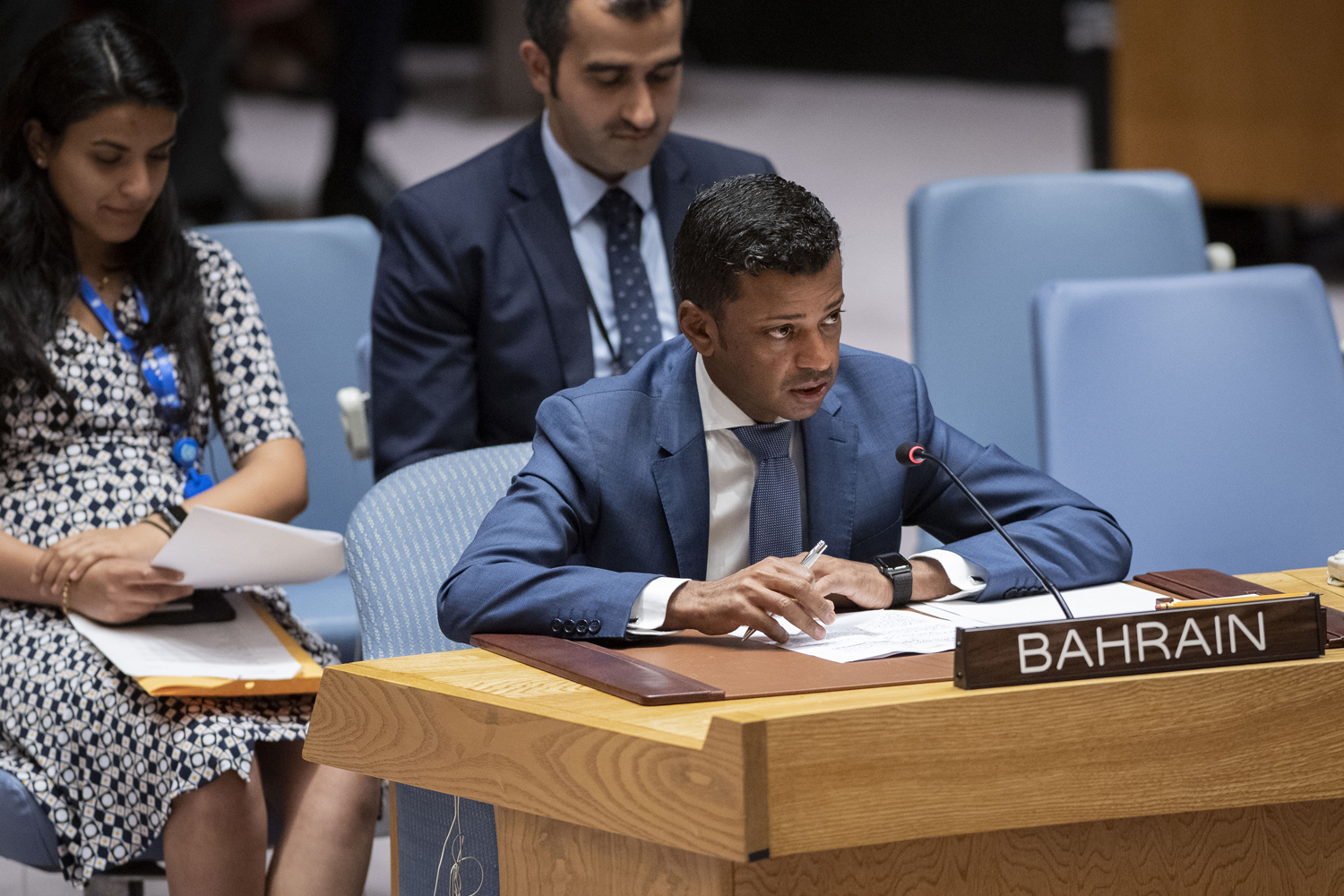 Bahrain’s Permanent Representative to UN participates in UNSC debate on ...