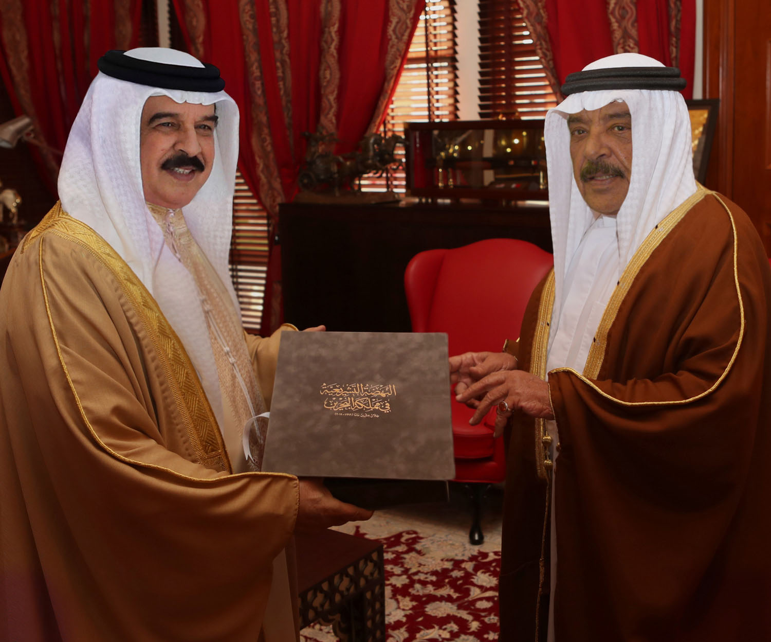 HM King receives from Royal Court Minister book titled “Bahrain’s ...