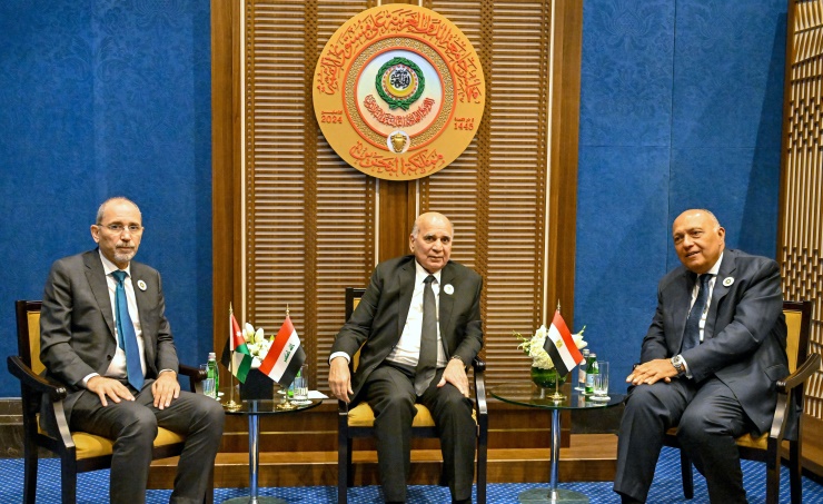 Egyptian, Iraqi, Jordanian Foreign Ministers meet ahead of Bahrain Summit