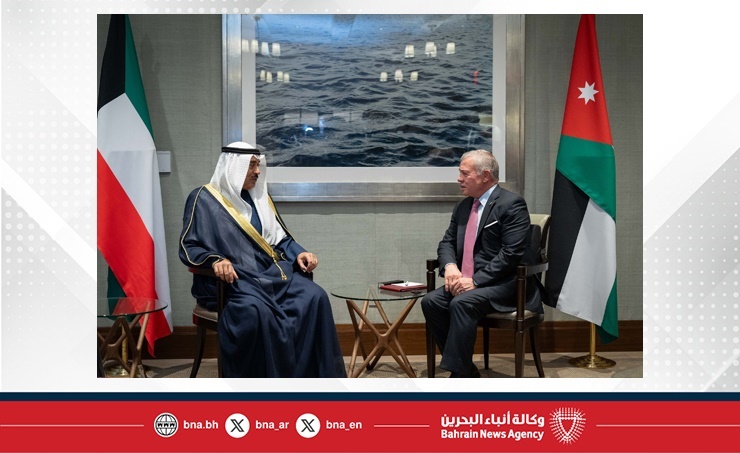 Jordan King meets Kuwait Crown Prince