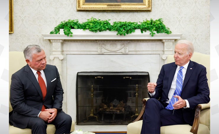 US President, Jordanian Monarch hold talks in White House