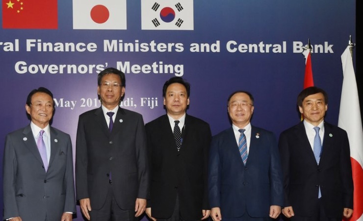 S.Korea, China, Japan warn against protectionism