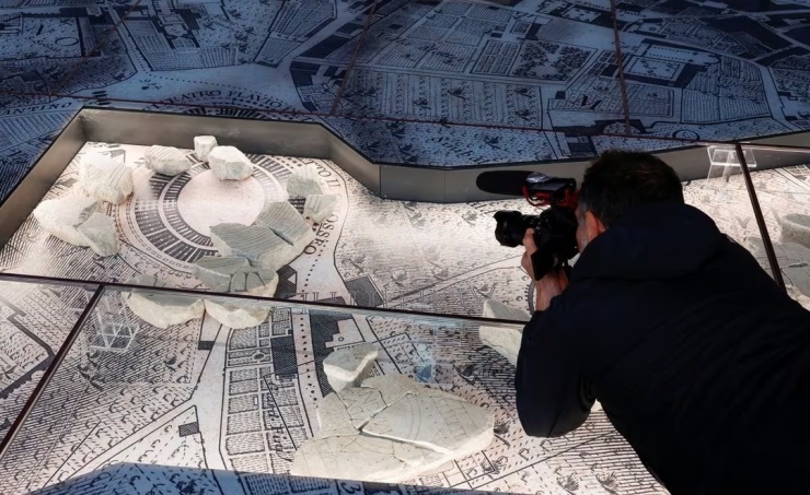 Monumental ancient map re-emerges in new Rome museum