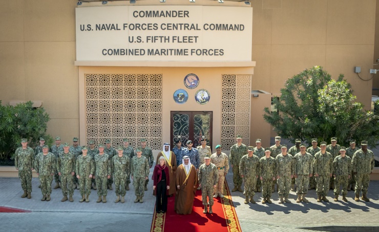 HRH the Crown Prince visits the US Naval Support Activity in Bahrain