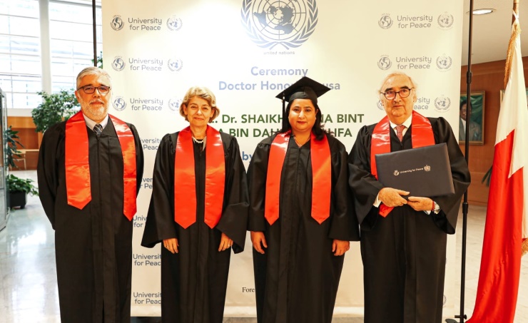 UPEACE grants Honorary Doctorate to Shaikha Rana bint Isa bin Daij Al ...