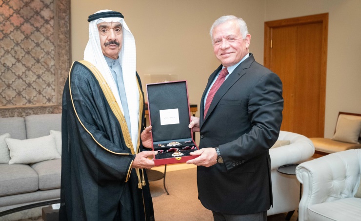 Jordan Monarch receives outgoing Bahraini Ambassador