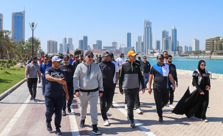 SLRB organises walking event on Bahrain Sports Day
