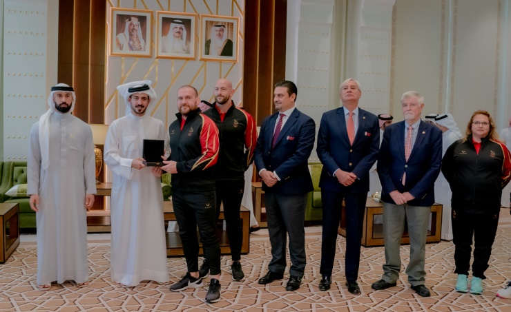 HH Shaikh Khalid bin Hamad meets top sports achievers
