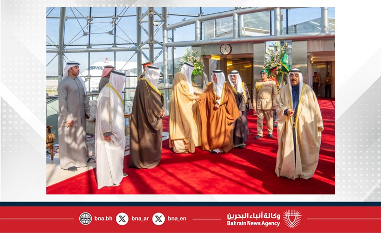 HRH the Crown Prince and Prime Minister arrives in the State of Kuwait