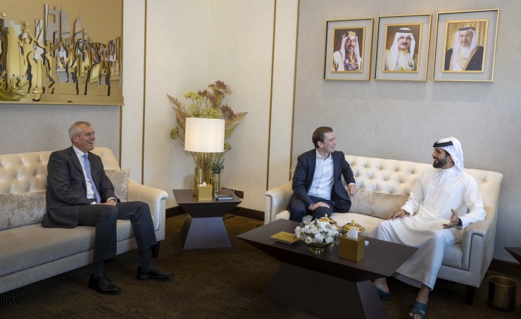 HH Shaikh Nasser receives former Austrian Chancellor