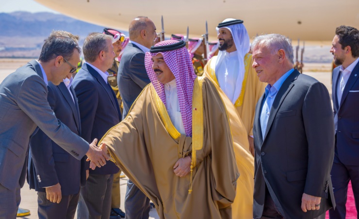 HM King arrives in Jordan