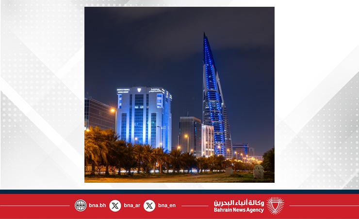 Bahrain lights up in blue to celebrate Kuwait’s National Day