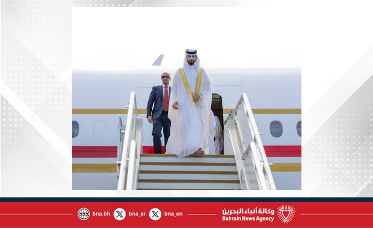 HH Shaikh Nasser arrives in Russia
