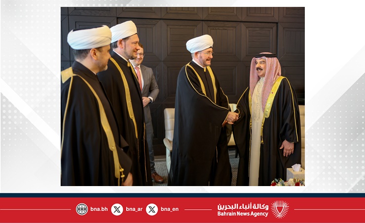 HM King receives Russian Mufti Shura Council Chairman