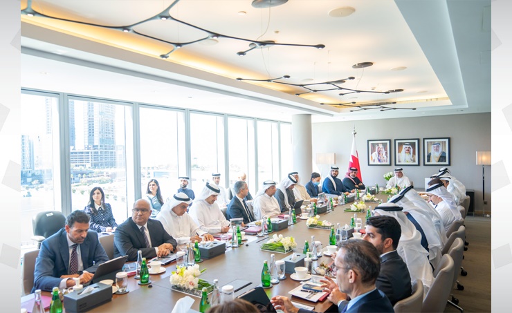 HRH the CP, PM, and Chairman of the Bahrain Economic Development Board chairs the Bahrain EDB ...
