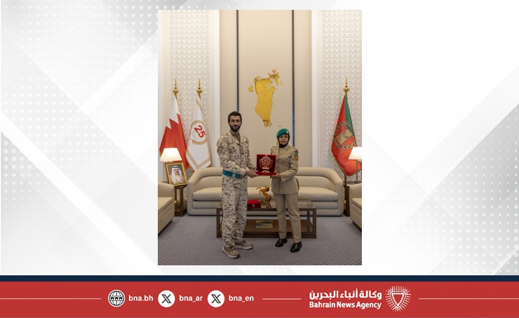 HH Shaikh Nasser receives LCpl Fatima Al Majid