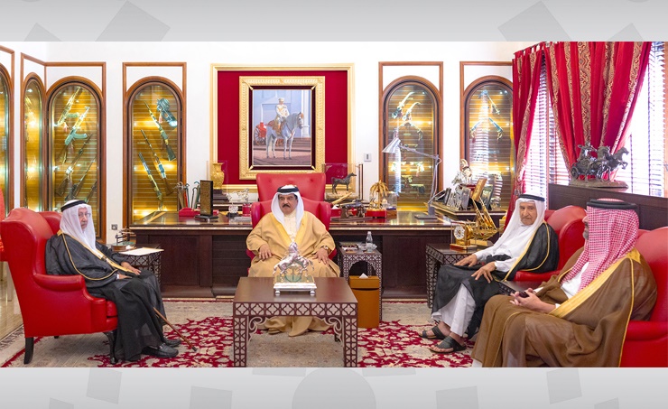 HM King receives HH Shaikh Ibrahim bin Hamad, Shaikh Abdulla bin Hamad