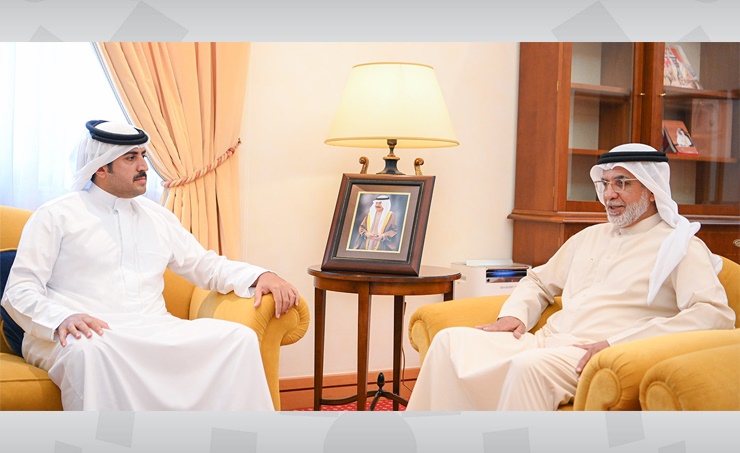 Shaikh Khalifa bin Rashid Al Khalifa receives Shaikh Hussam bin Isa Al ...