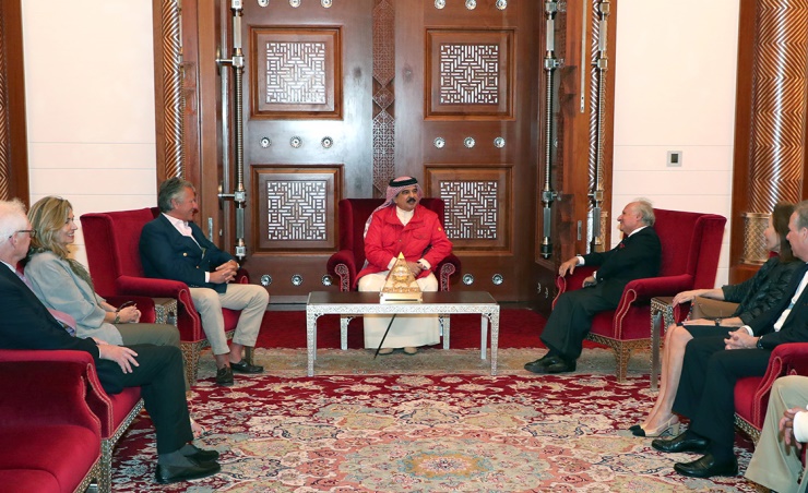 HM King receives VIP F1 guests