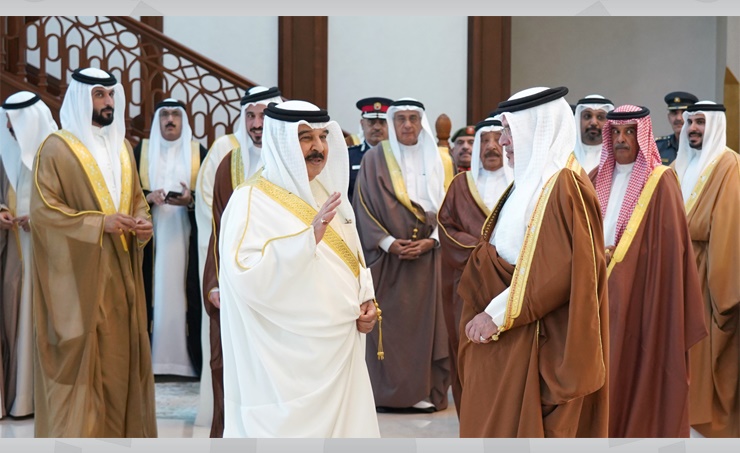HM King returns to Bahrain following participation in 44th GCC Summit