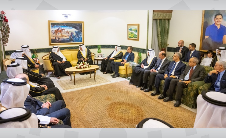 HRH the Crown Prince and Prime Minister visits the majlises of the Al ...
