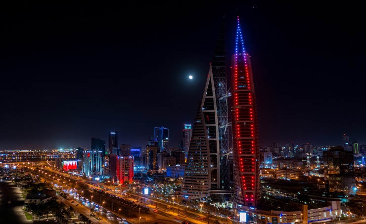 Bahrain adorned with lights to celebrate elections