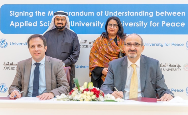 Applied Science University signs memo with University for Peace