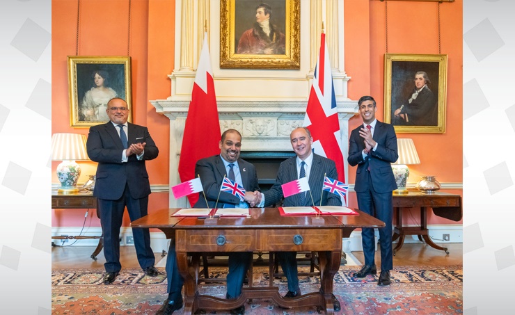 HRH the Crown Prince and Prime Minister meets with the UK Prime Minister