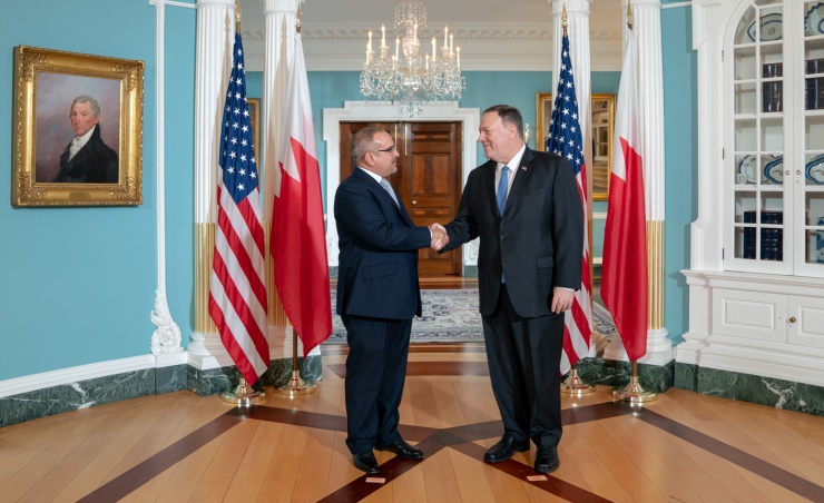 HRH the Crown Prince meets the US Secretary of State