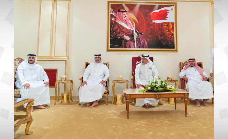 HRH the Crown Prince and Prime Minister visits the majlises of HE Mohammed Ibrahim Al-Mutawa and ...