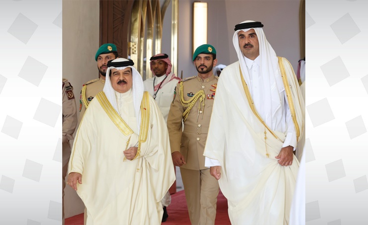 HM King arrives in Qatar
