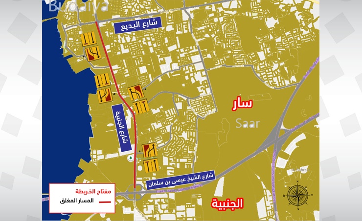 Lane closure on Janabiya Highway announced