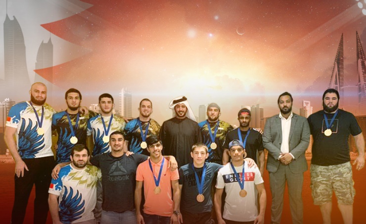 Khalid bin Hamad receives Bahrain's MMA champions