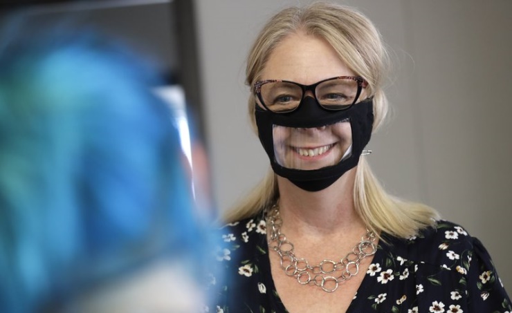 Face masks with windows mean more than smiles to deaf people